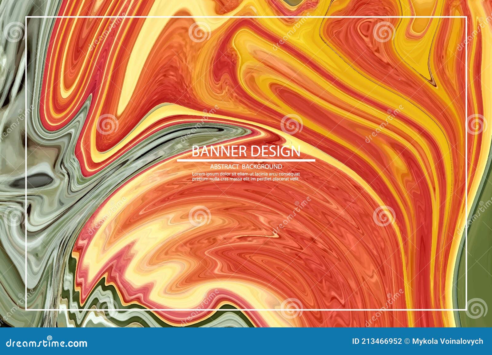 Fluid Flow Orange Color Vector Geometric Abstract Dynamic Design Stock ...