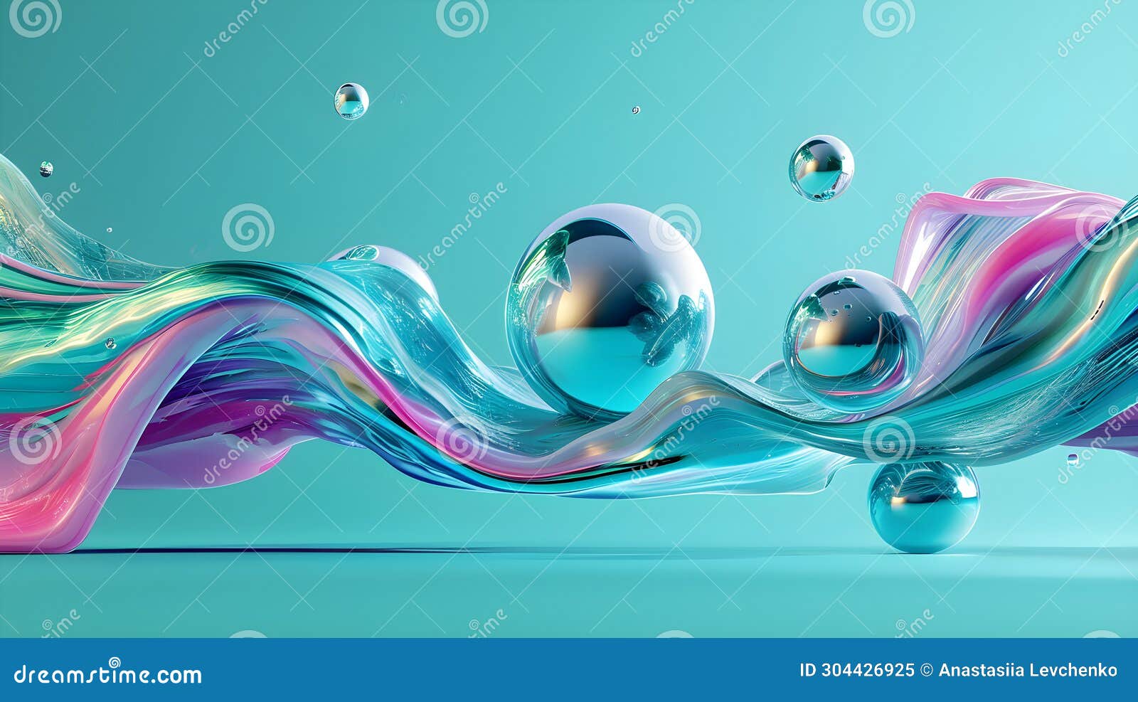 Fluid Flowing Forms on Blue Background. Artistic Design Stock ...