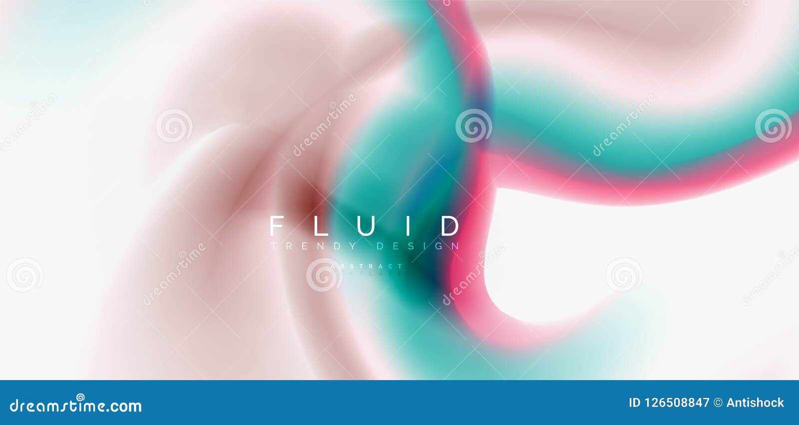 Fluid Flowing Wave Abstract Background Stock Vector - Illustration of card, form: 126508847