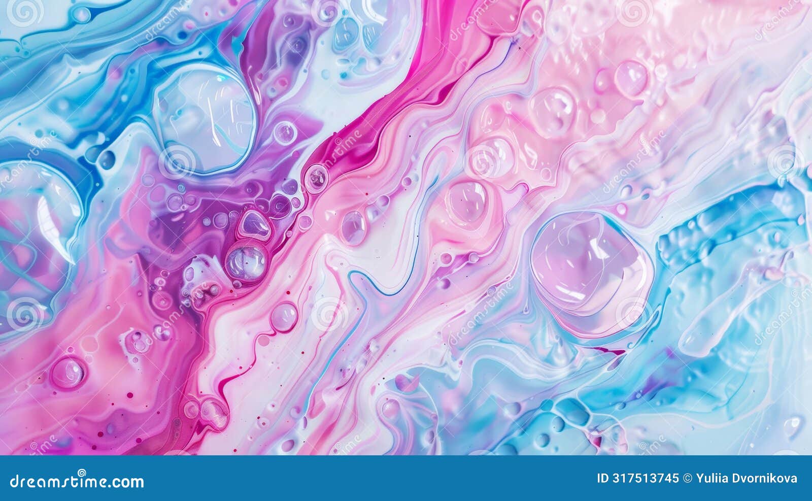 Fluid Forms Made of Acrylic Pouring with Soft Pastel Colours ...