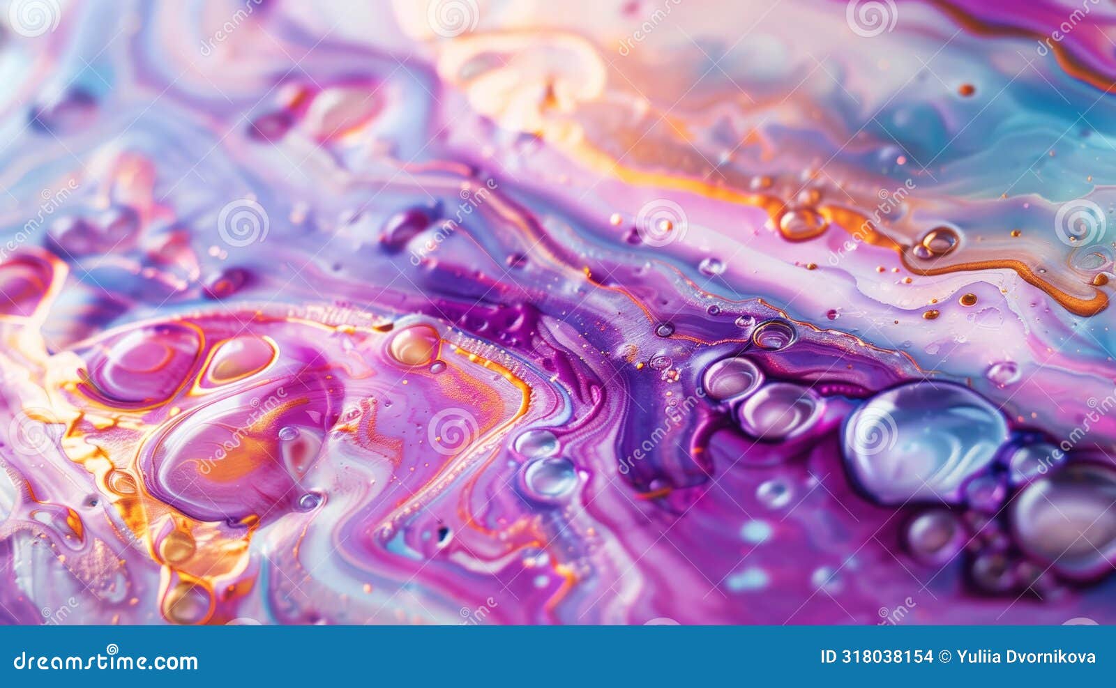 Fluid Forms Made of Acrylic Pouring with Soft Pastel Colours ...