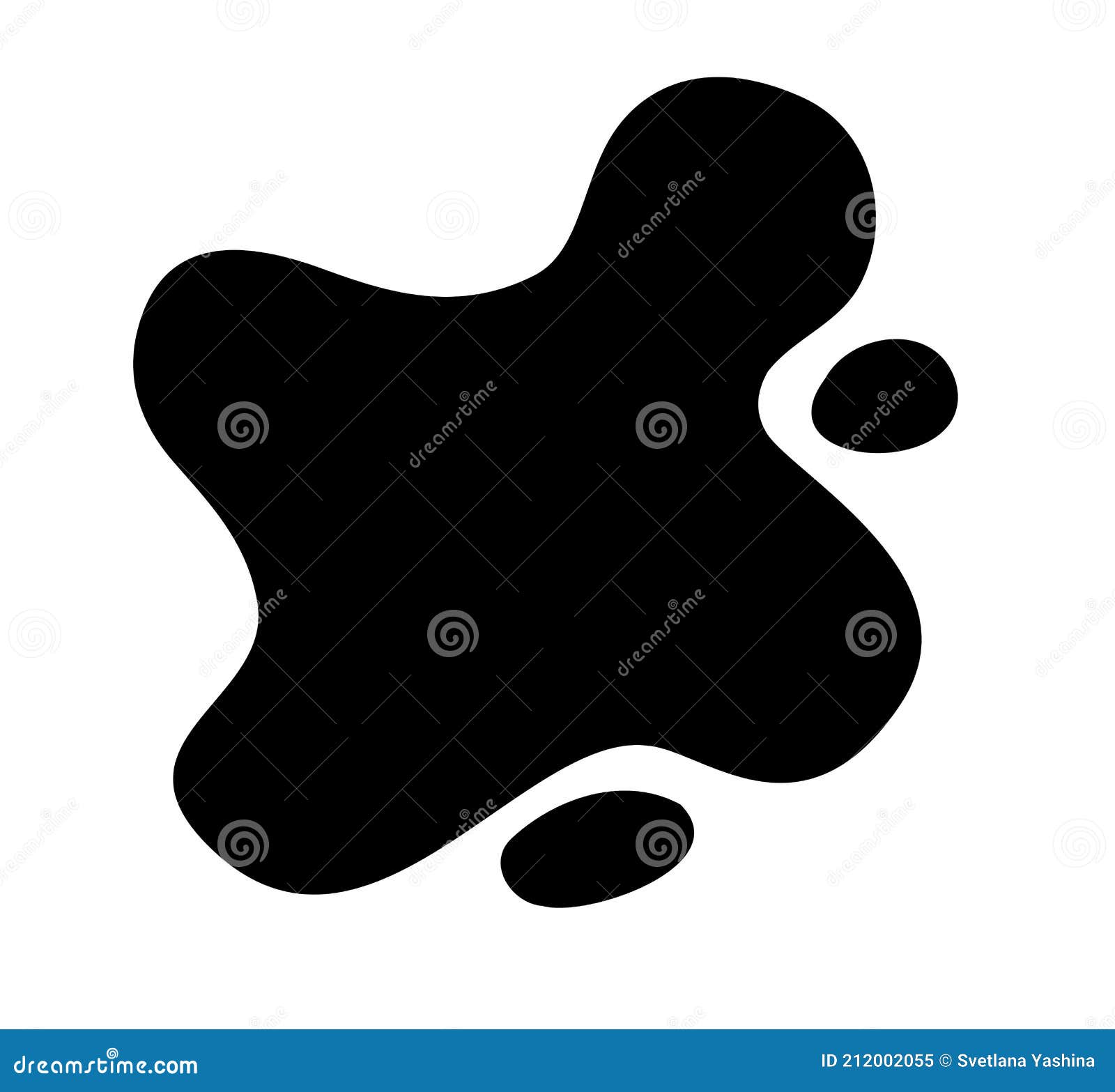 Fluid Liquid Random Organic Shapes Vector Isolated on White Background ...