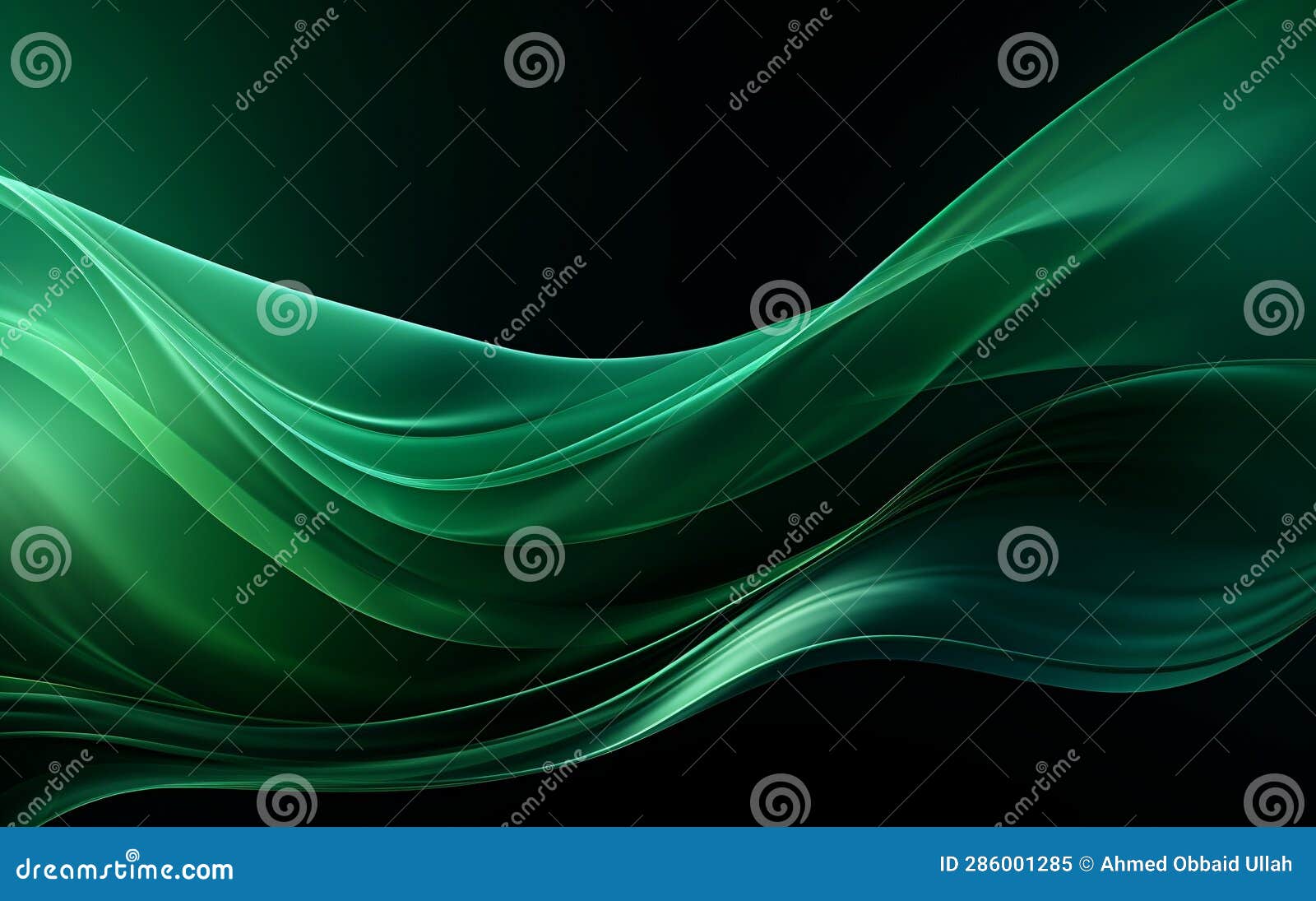 Fluid Green Abstraction: Vector Background. Generative Ai Stock Image ...