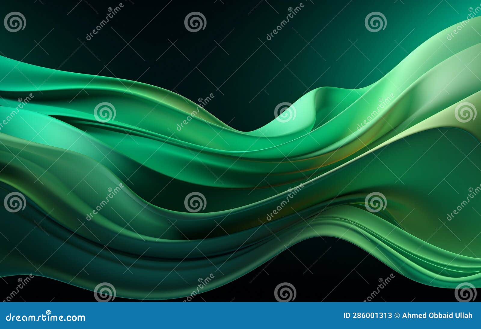 Fluid Green Abstraction: Vector Background. Generative Ai Stock ...