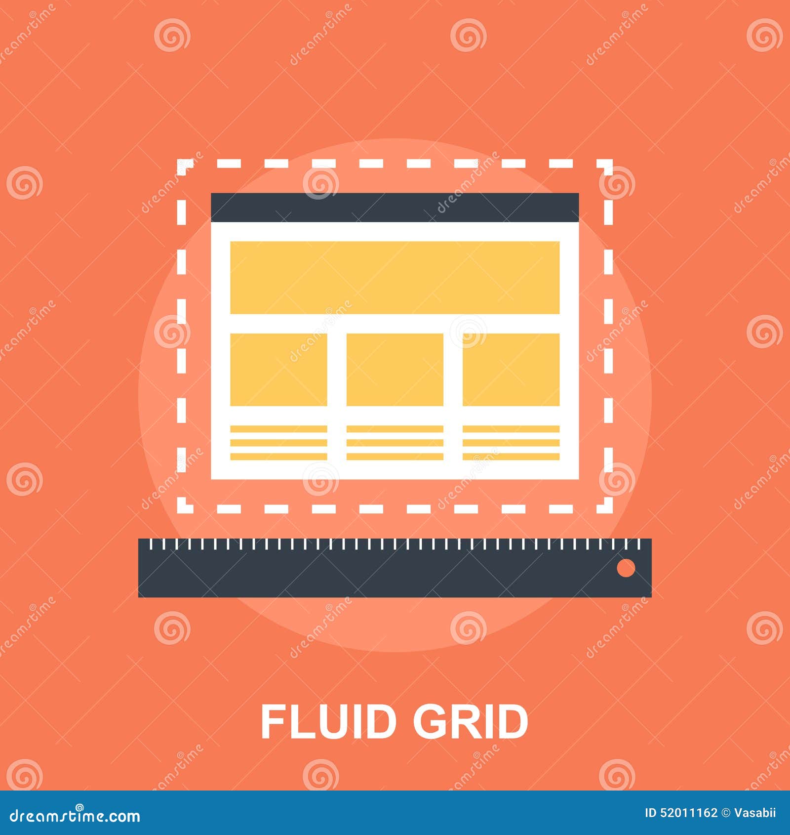 Fluid Grid stock vector. Illustration of concept, responsive - 52011162