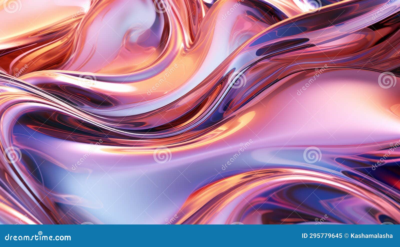 Fluid Holographic Chrome Background, Pastel Aesthetic Stock ...