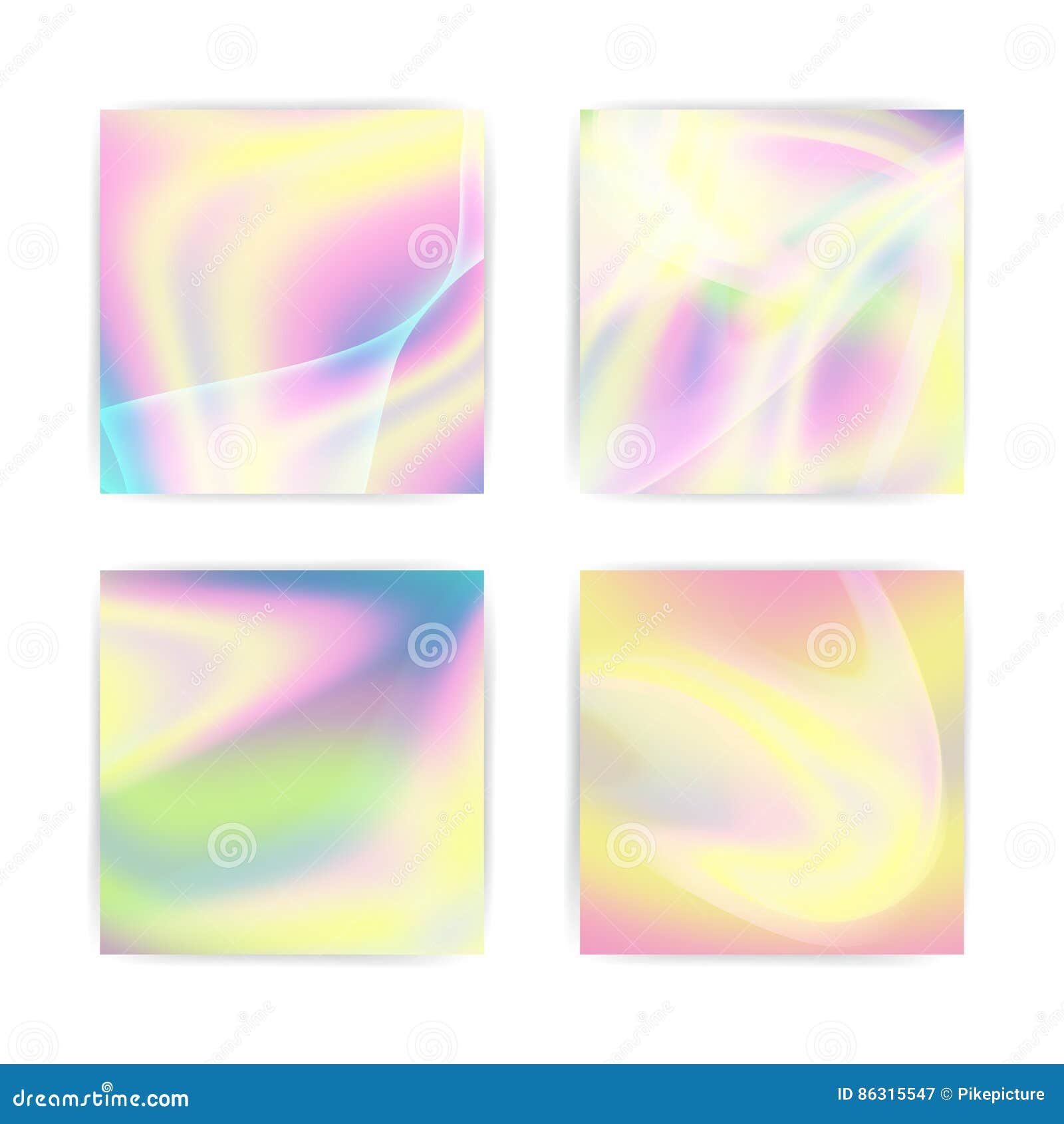 Fluid Iridescent Multicolored Vector Background. Pearlescent Texture ...