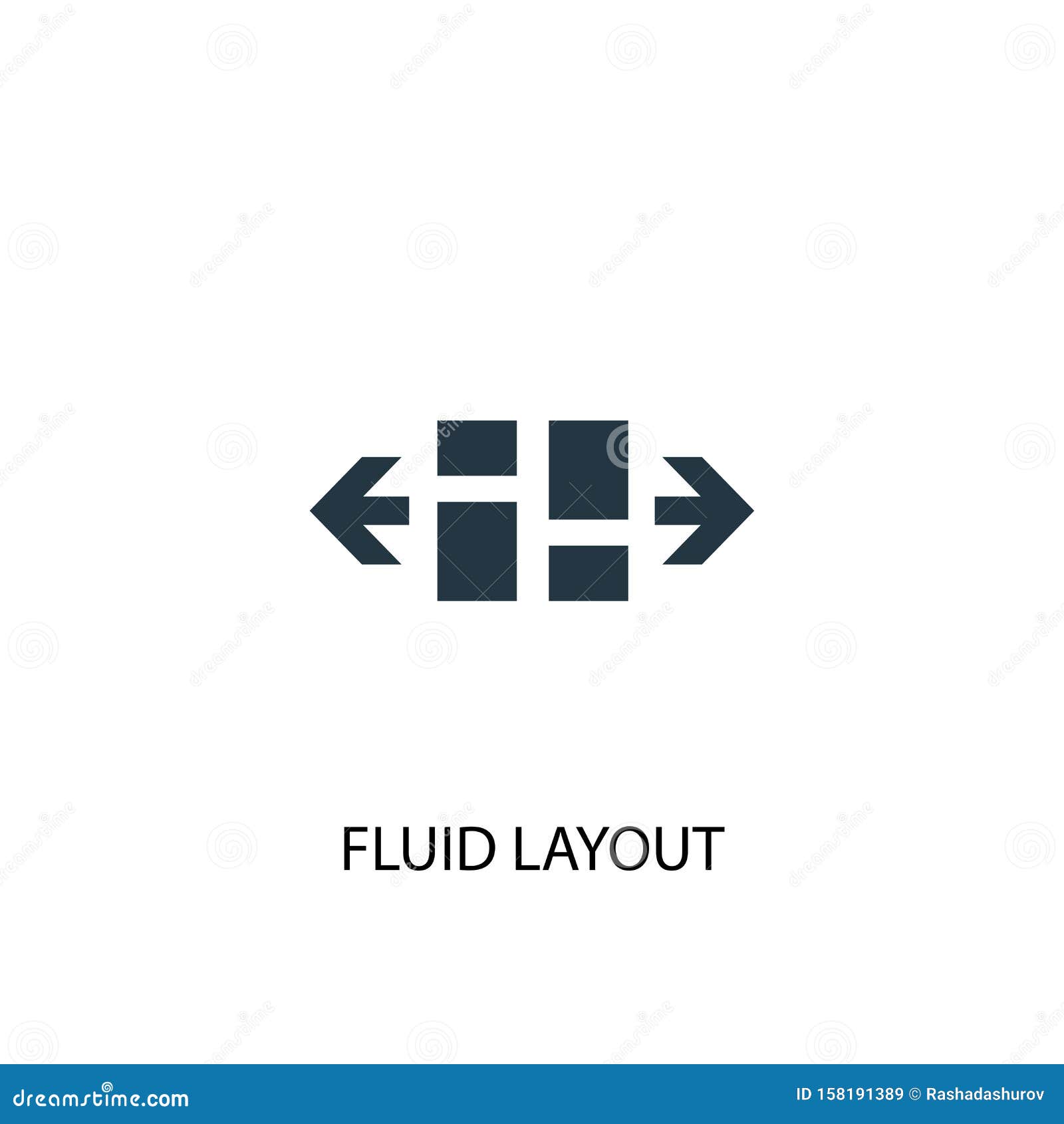 Fluid Layout Icon. Simple Element Stock Vector - Illustration of fluid ...
