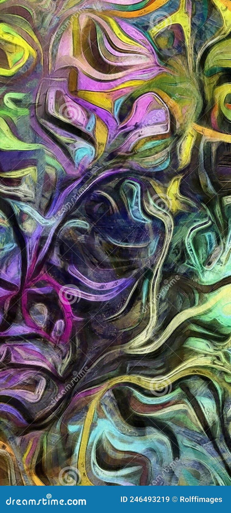 Fluid Lines of Color Movement. Abstract Background Stock Illustration ...