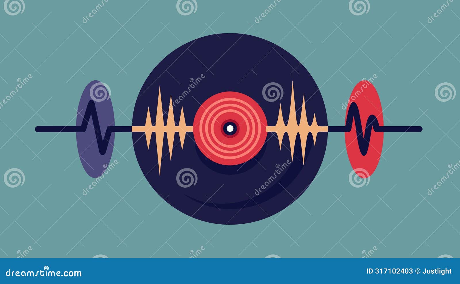 The Fluid Lines of the Waveform Mimic the Fluidity of a Records Sound ...