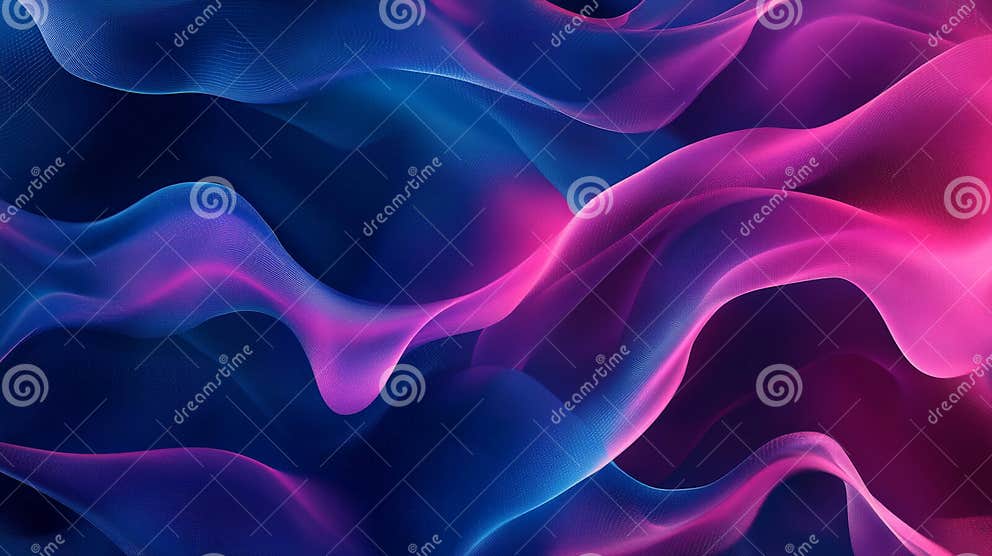 Fluid Liquid Gradient Waves in Deep Blue and Magenta, Flowing ...
