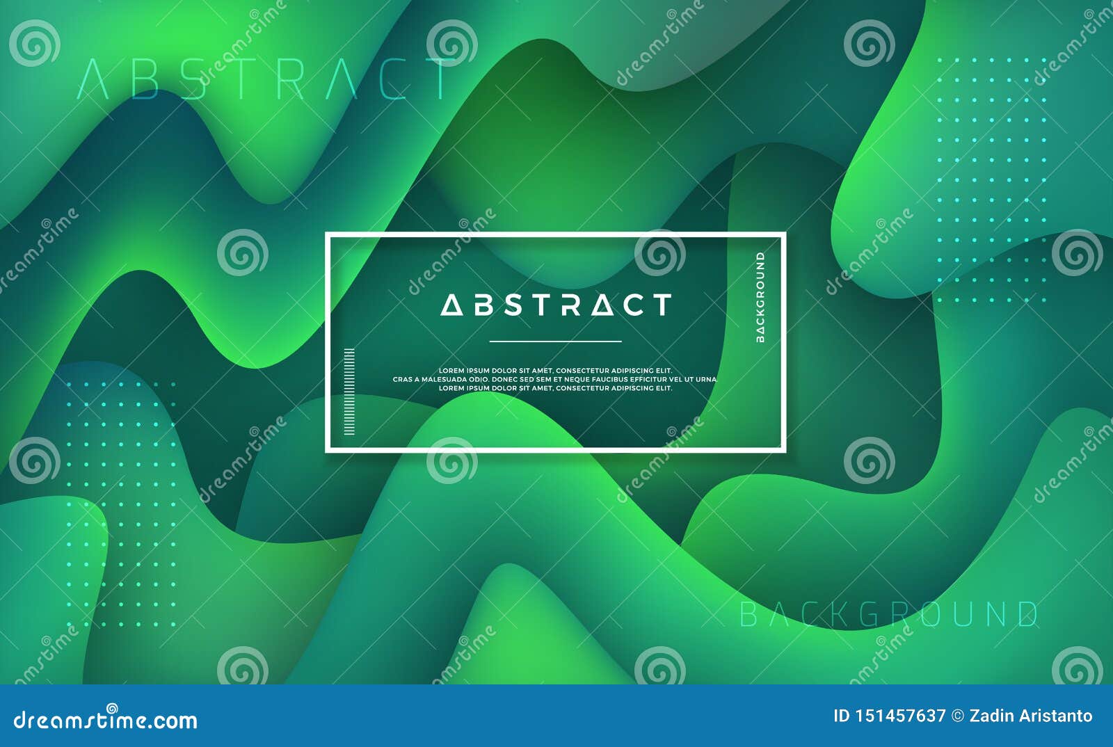 Fluid Liquid Wavy Background with a Combination of Light Green and Dark ...