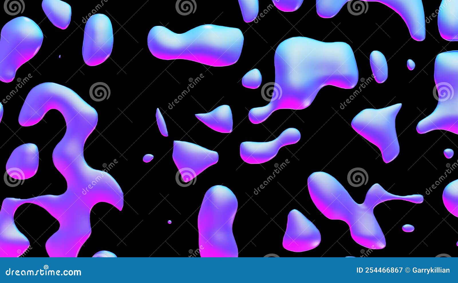 Fluid Metallic Drops Y2k Background. Dynamic Iridescent Retrowave ...