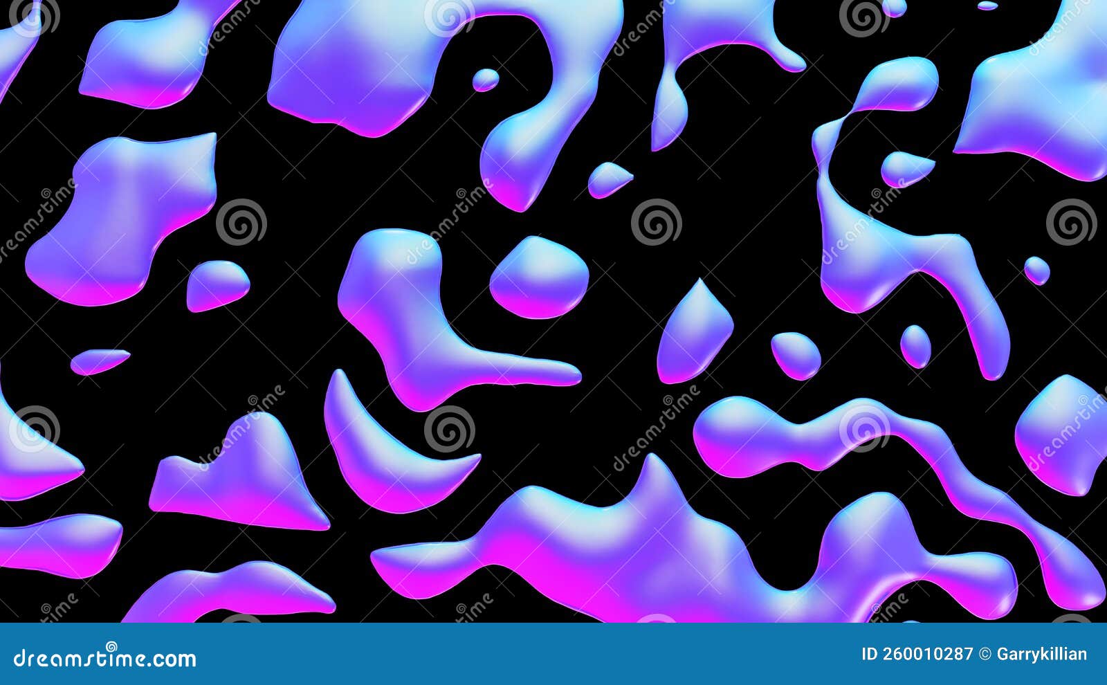 Fluid Metallic Drops Y2k Background. Dynamic Iridescent Retrowave ...
