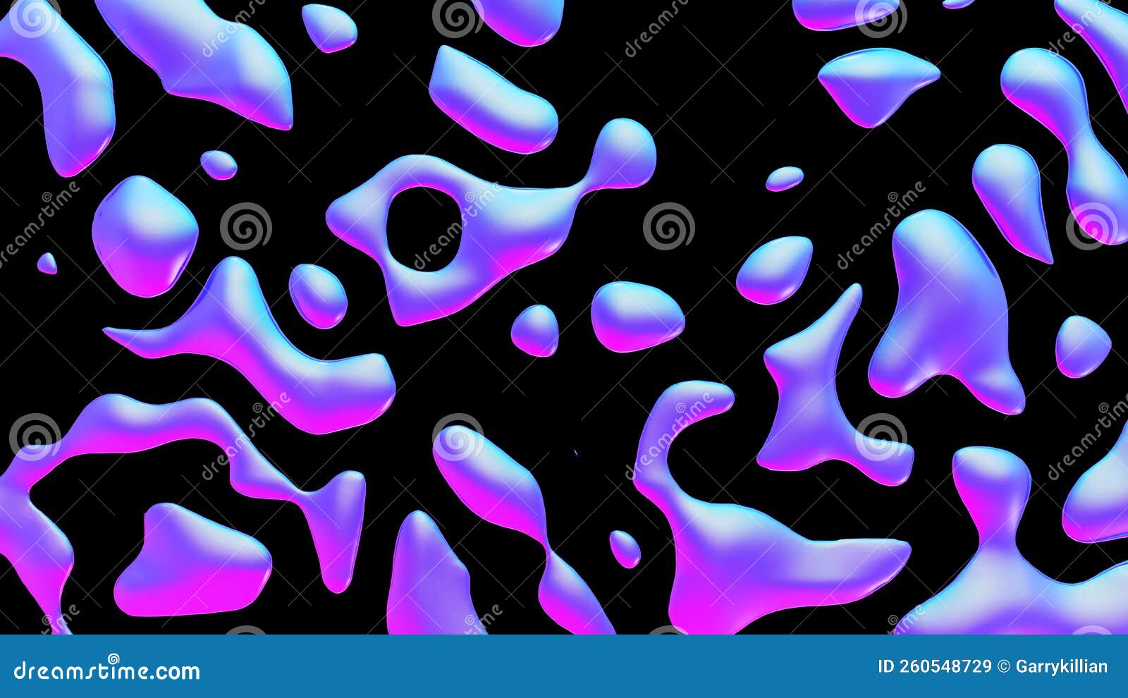 Fluid Metallic Drops Y2k Background. Dynamic Iridescent Retrowave ...
