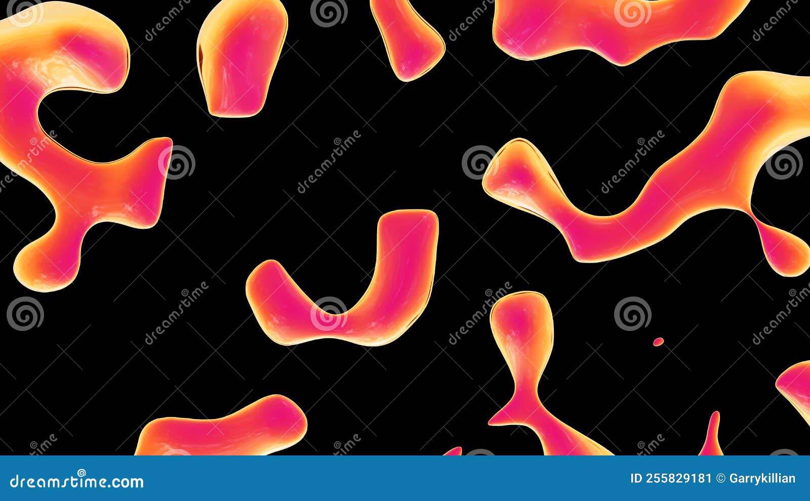 Fluid Metallic Drops Y2k Reddish Background. Dynamic Iridescent ...