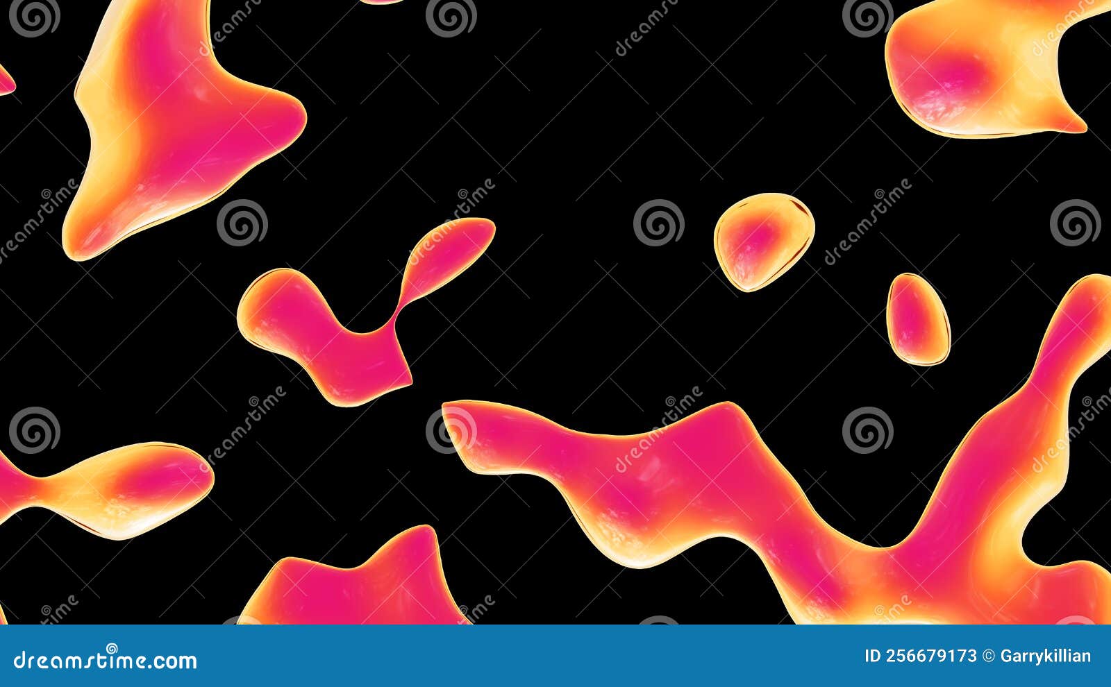 Fluid Metallic Drops Y2k Reddish Background. Dynamic Iridescent ...