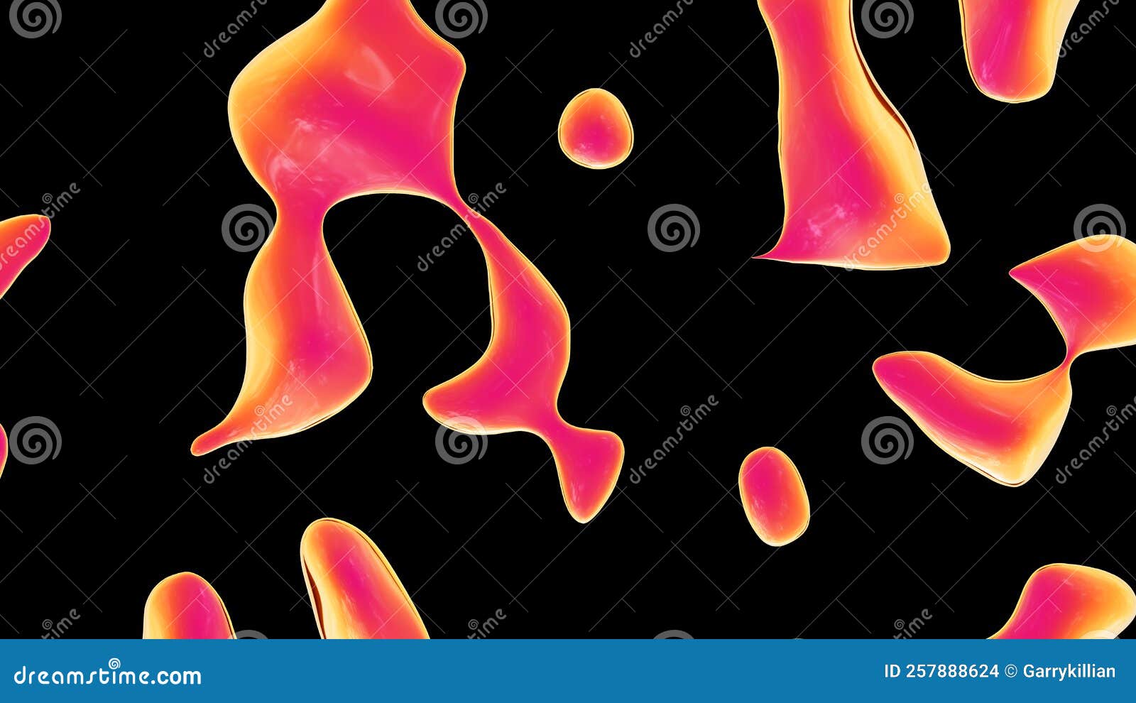 Fluid Metallic Drops Y2k Reddish Background. Dynamic Iridescent ...