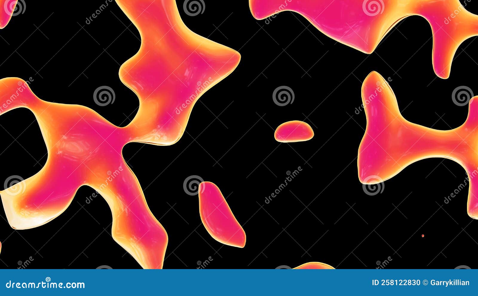 Fluid Metallic Drops Y2k Reddish Background. Dynamic Iridescent ...