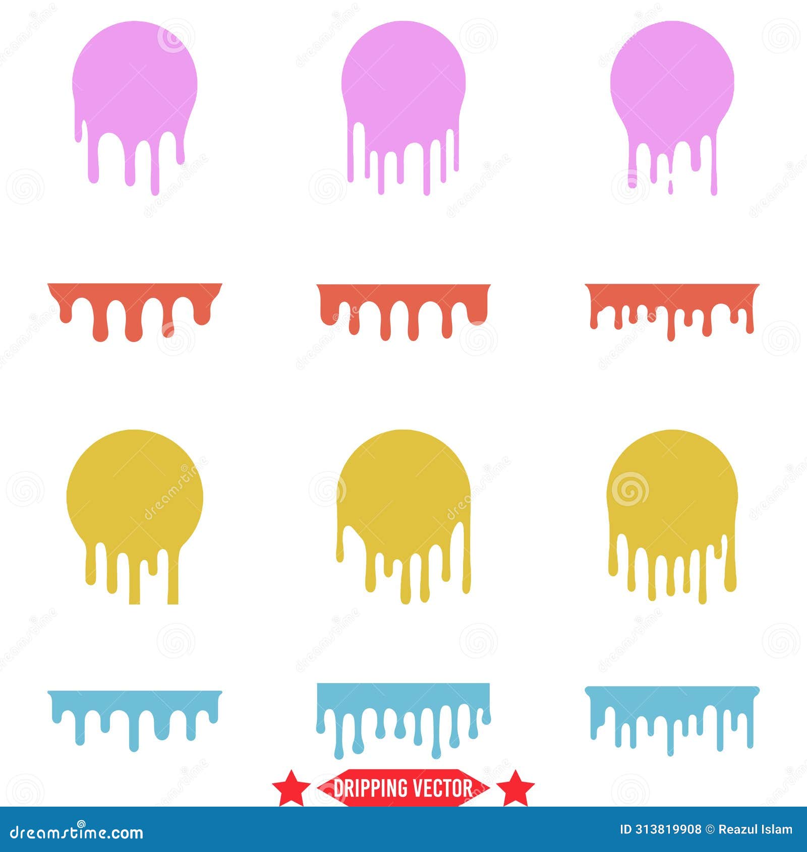 Fluid Motion Captivating Dripping Effect Vectors for Graphic Design ...