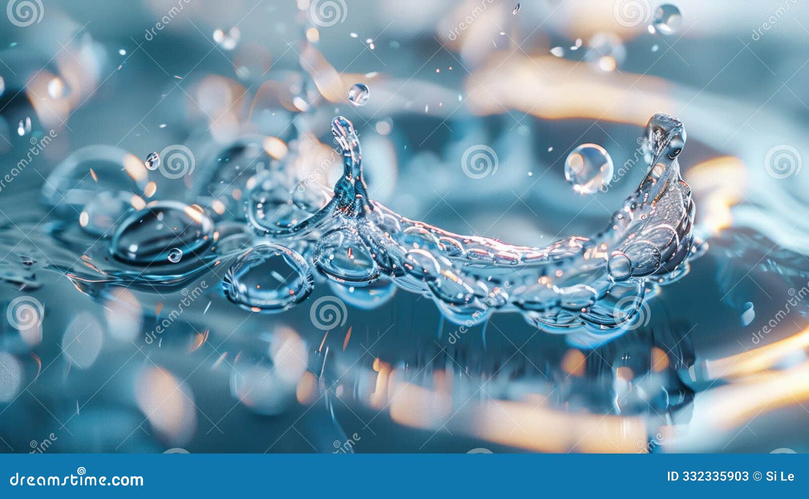 Fluid Motion: Mesmerizing 3D Water Bubble Animation Loop Stock ...