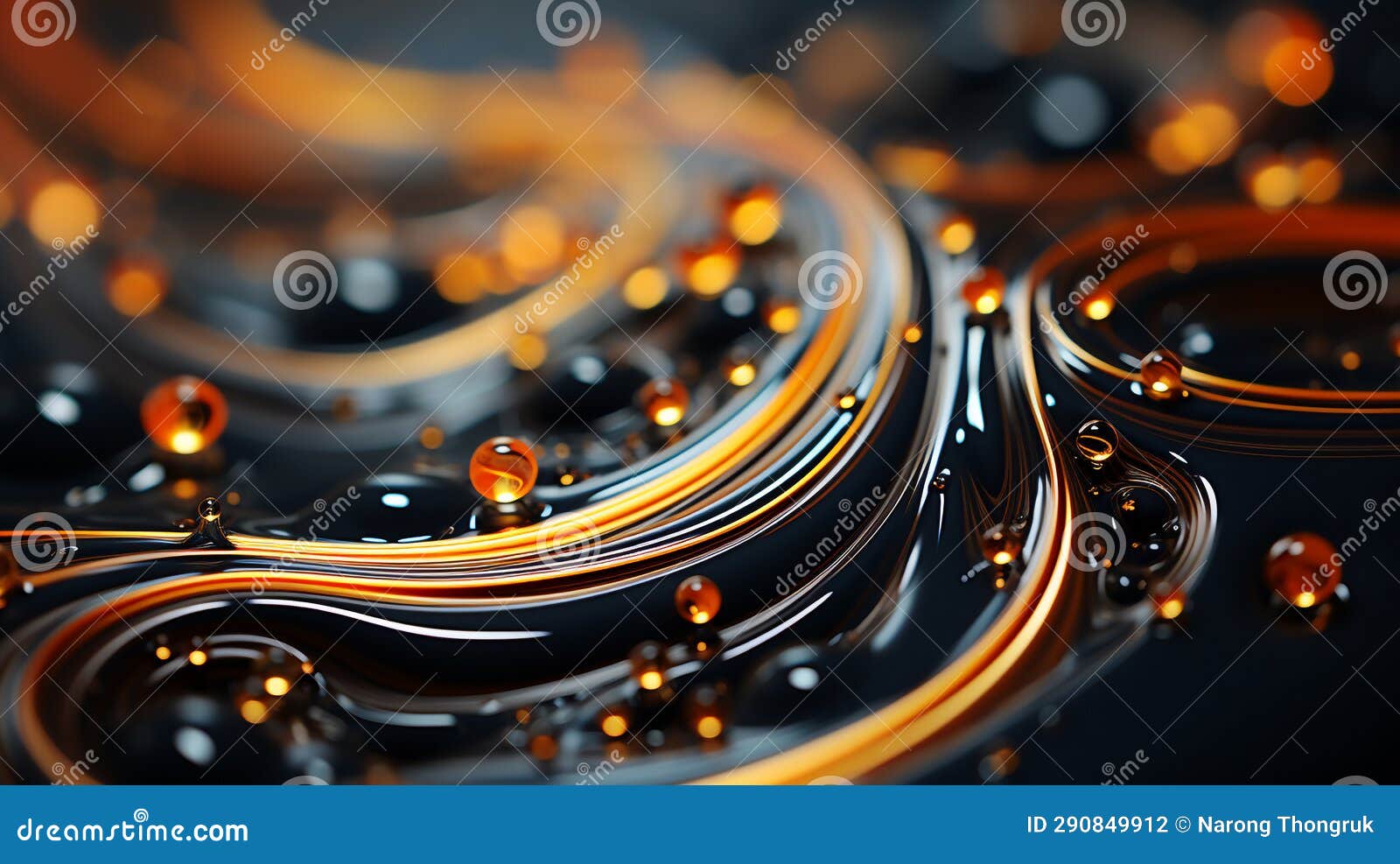 Fluid Oil Texture Vertical Flow Direction, Sharp Focus Gold Color ...