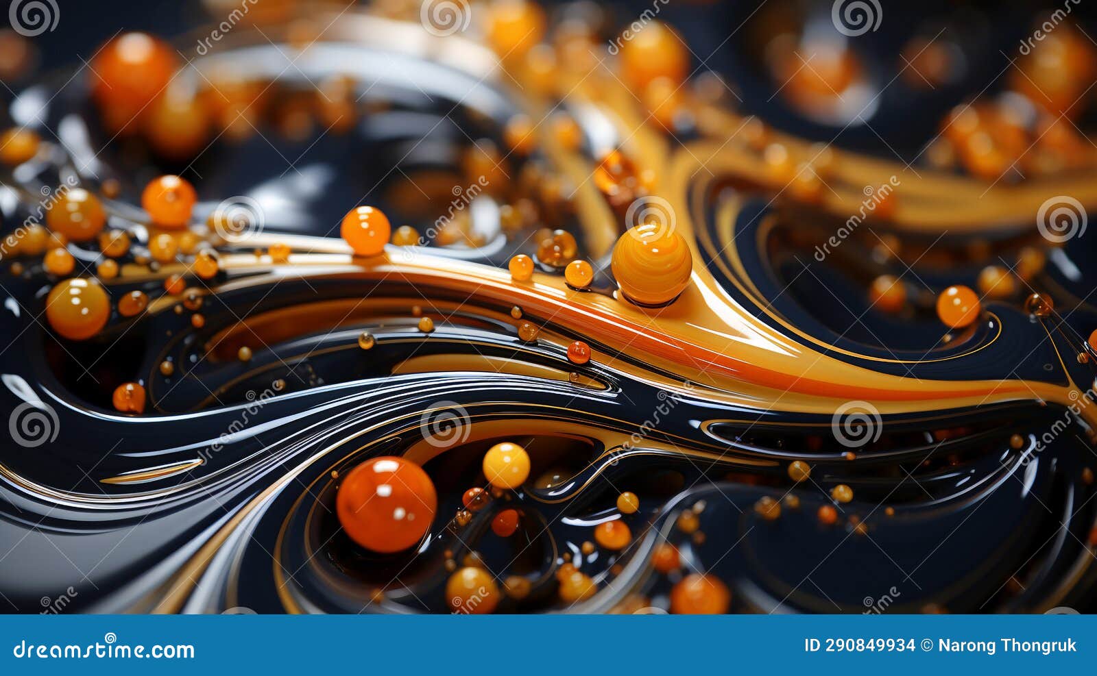 Fluid Oil Texture Vertical Flow Direction, Sharp Focus Gold Color ...