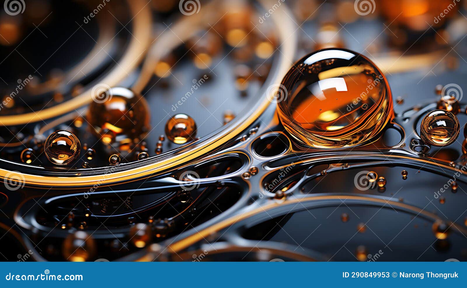 Fluid Oil Texture Vertical Flow Direction, Sharp Focus Gold Color ...