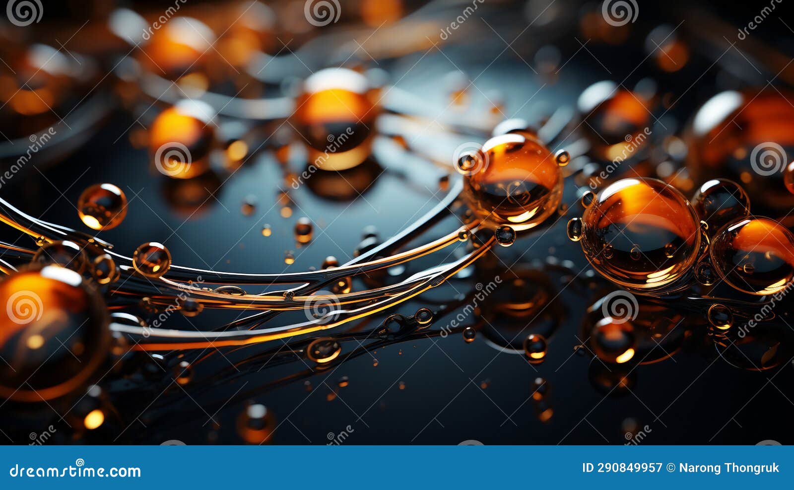 Fluid Oil Texture Vertical Flow Direction, Sharp Focus Gold Color ...