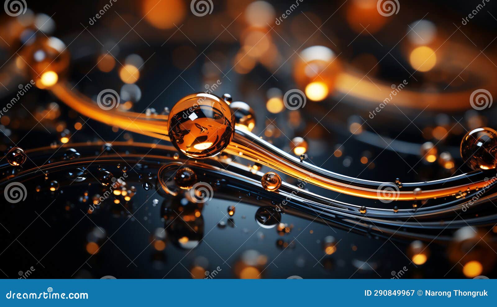 Fluid Oil Texture Vertical Flow Direction, Sharp Focus Gold Color ...