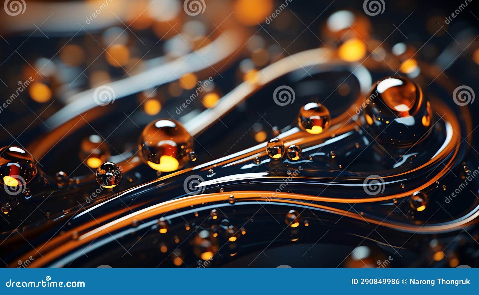 Fluid Oil Texture Vertical Flow Direction, Sharp Focus Gold Color ...