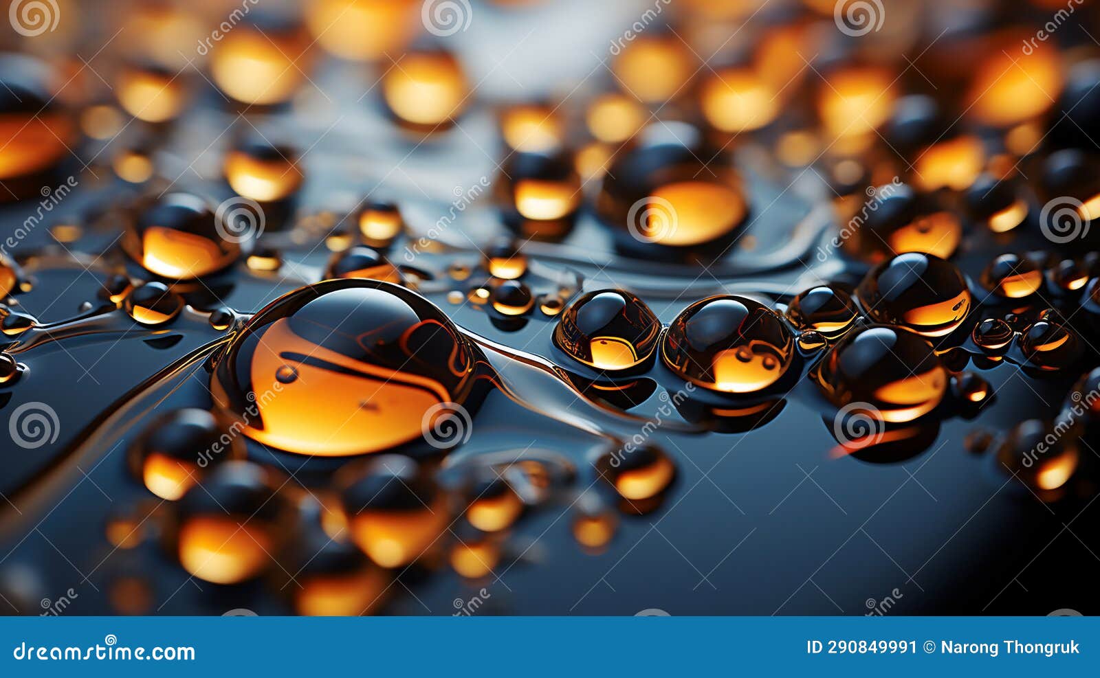 Fluid Oil Texture Vertical Flow Direction, Sharp Focus Gold Color ...