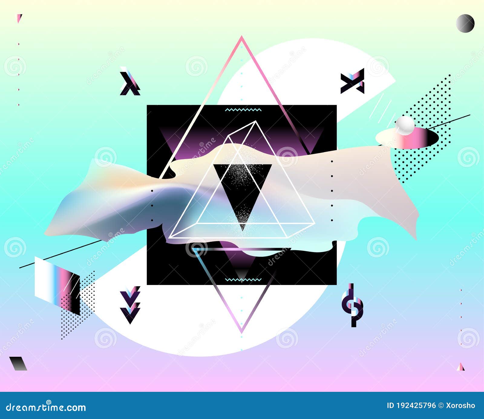 Fluid Poster Design. Abstract Color Template Stock Vector ...