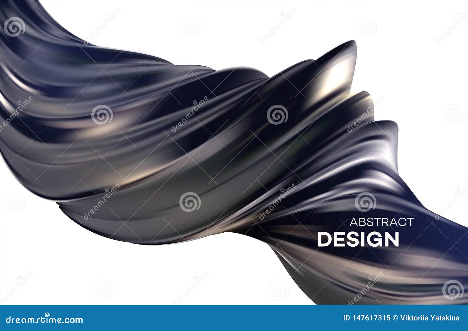 Fluid Poster Design. Abstract 3d Shape Template Stock Vector ...