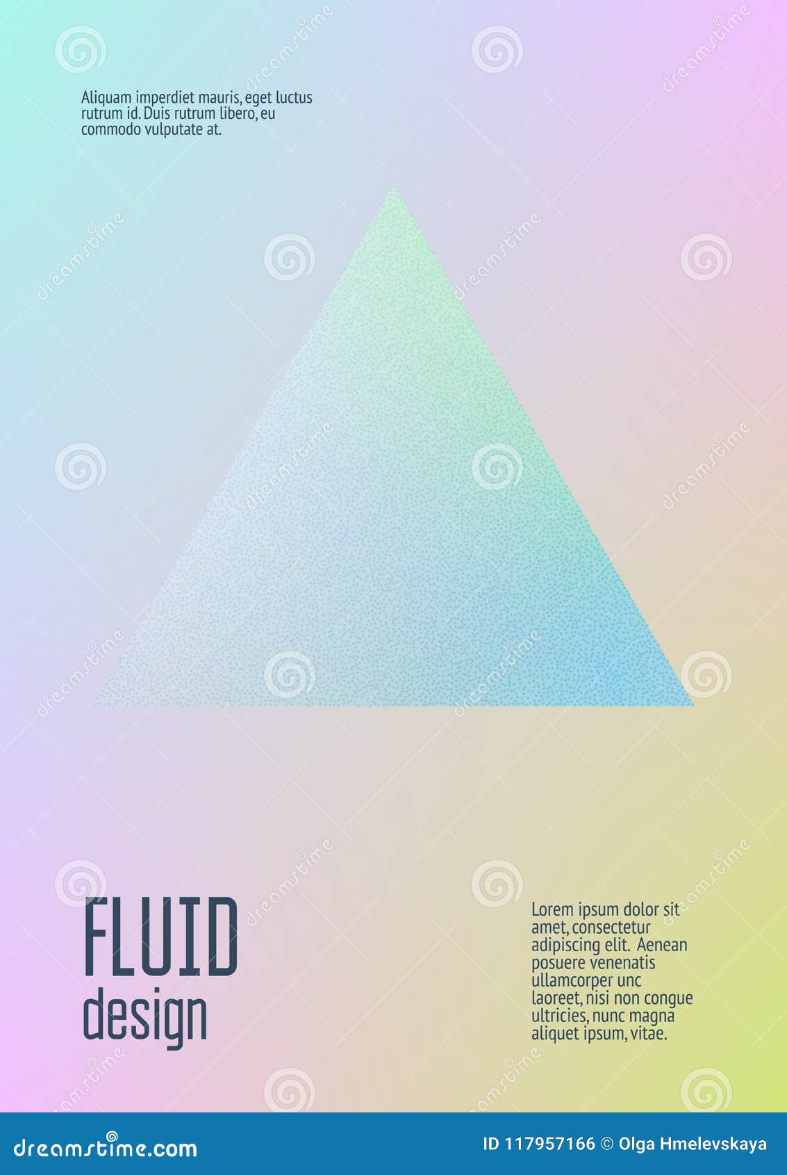 Fluid Poster with Triangle Shapes Stock Vector - Illustration of fluid ...