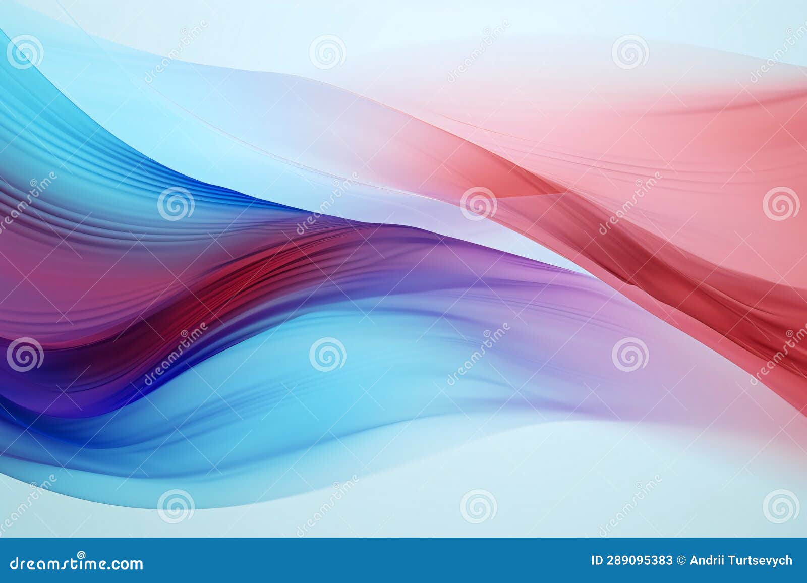 Fluid Red and Blue Shape on White Background, AI Generated Stock ...