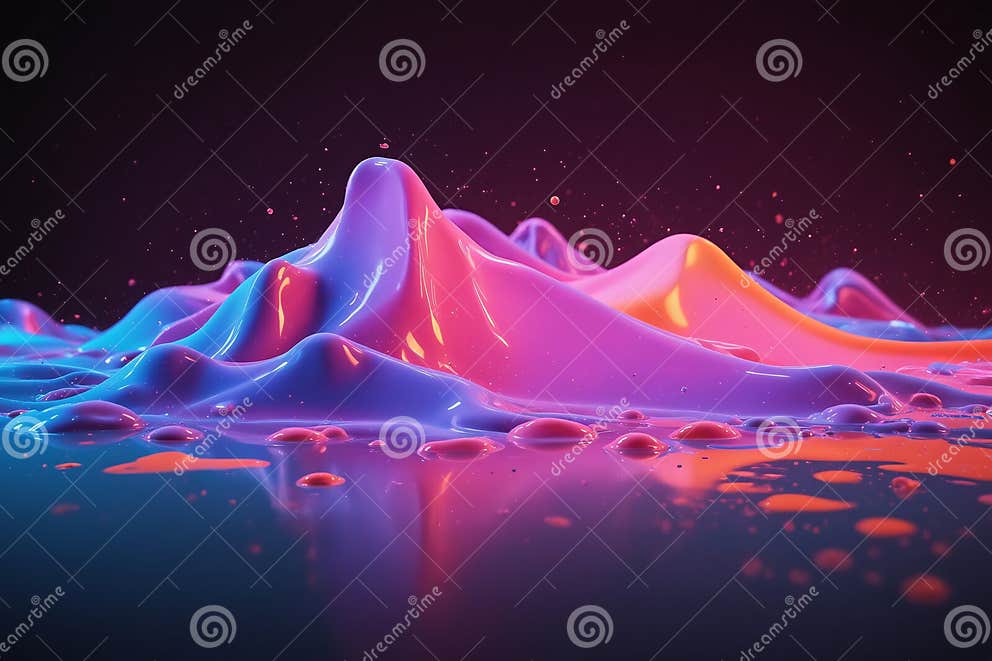 Fluid and Reflective Form in Luminous Gradients Stock Image - Image of ...