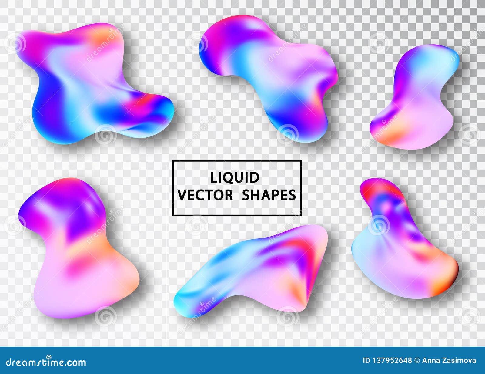 Fluid Shape Layout Isolated Template. Fluid Gradient Elements. Colorful ...