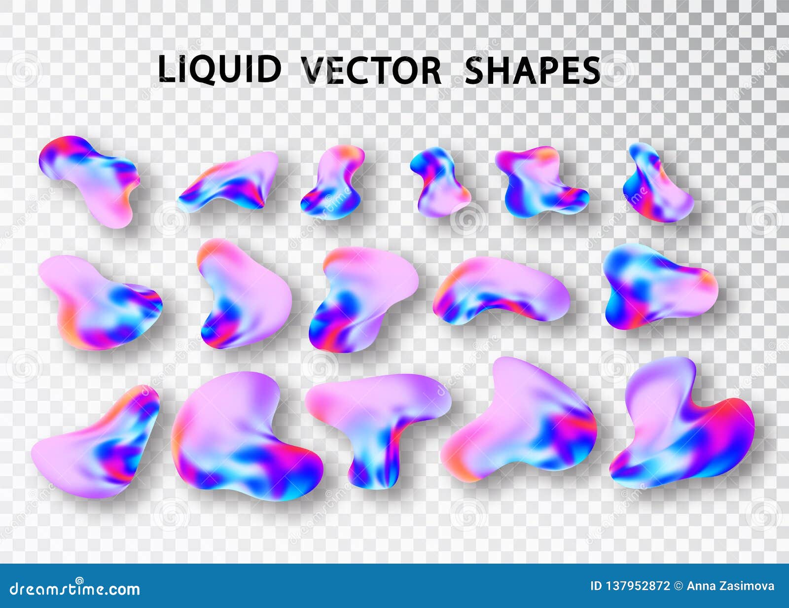 Fluid Shape Layout Isolated Template. Fluid Gradient Elements. Colorful ...