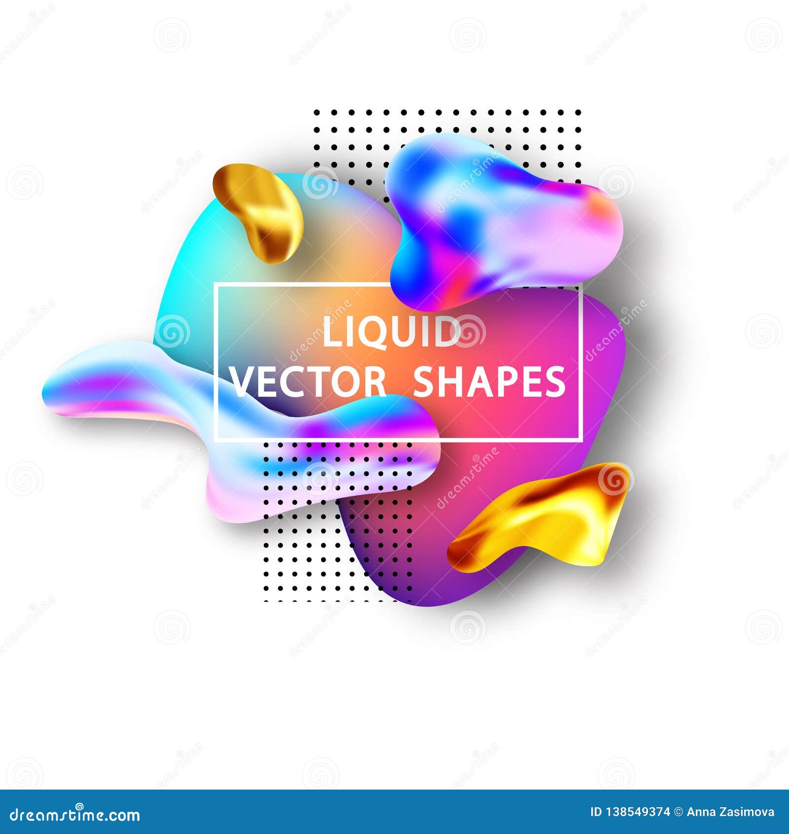 Fluid Shape Layout Isolated Template Set. Template for the Design of a ...