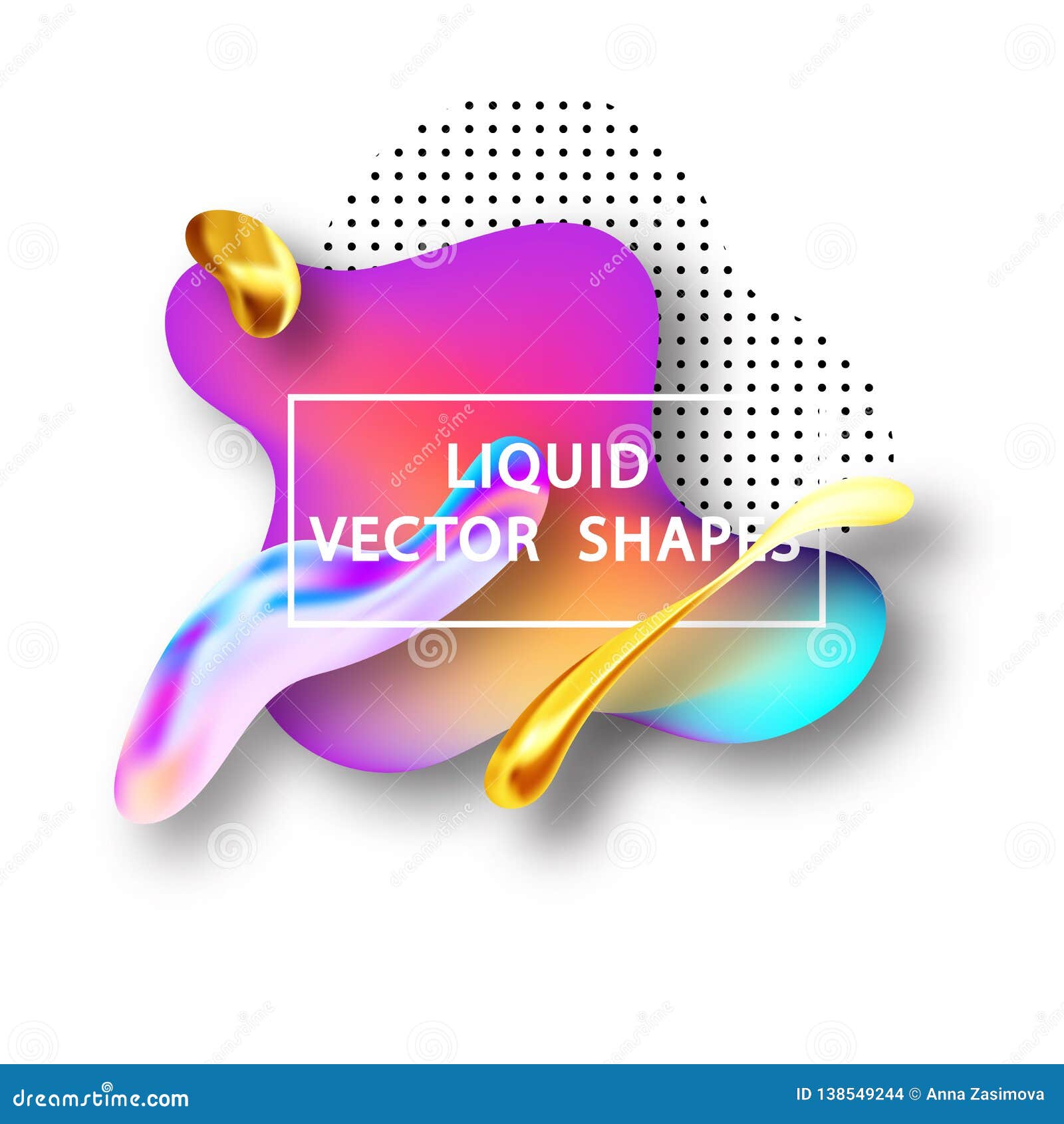 Fluid Shape Layout Isolated Template Set. Template for the Design of a ...