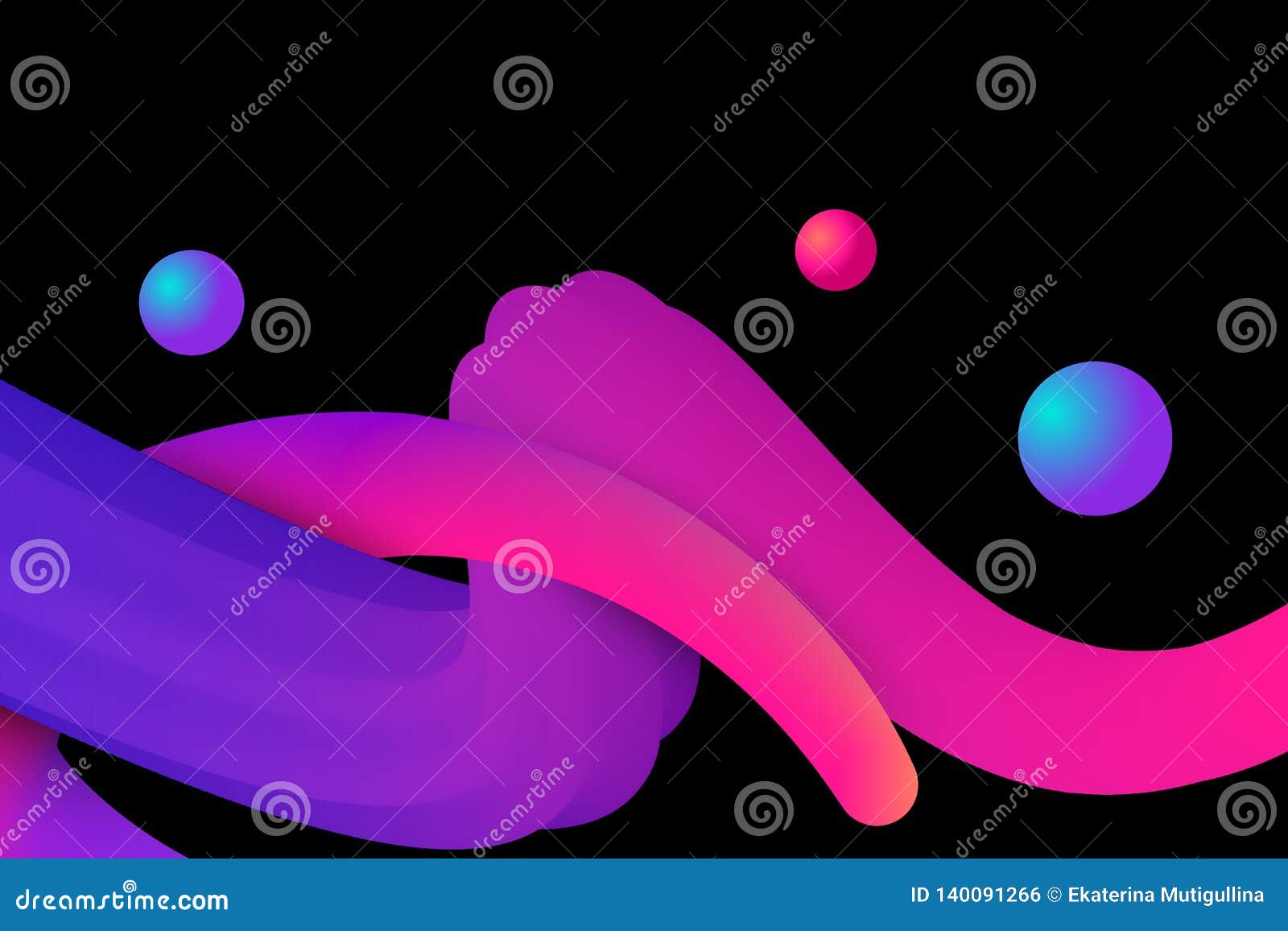 Fluid shapes 3d background stock vector. Illustration of flyer - 140091266