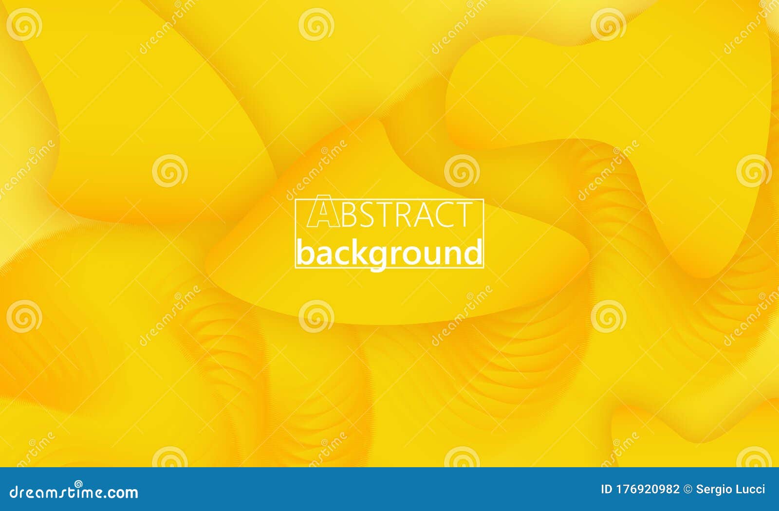 Fluid Shapes. Yellow 3D Background Stock Vector - Illustration of ...