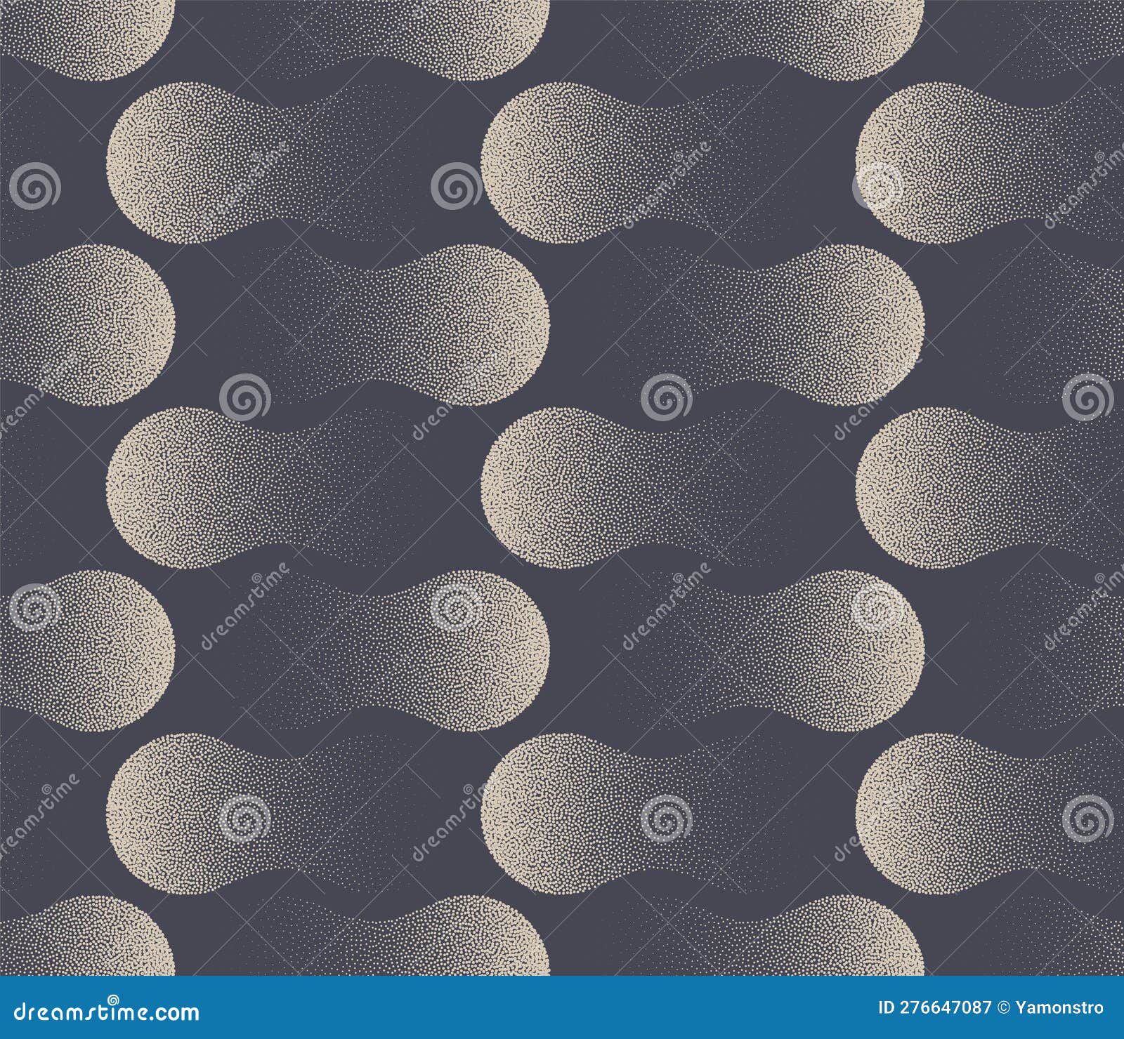 Fluid Smooth Wavy Structure Seamless Pattern Dot Work Vector Abstract ...
