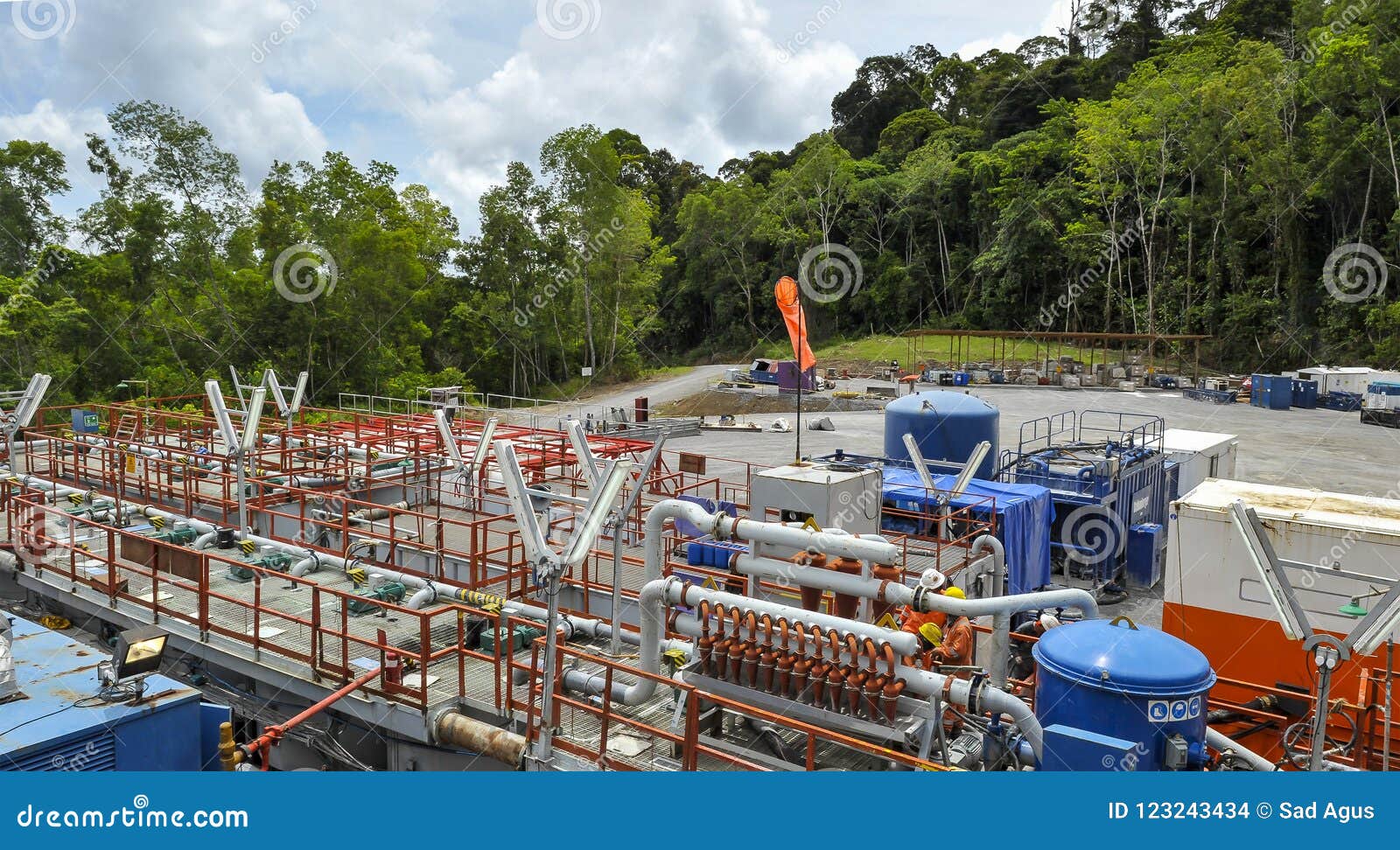 Mud tank and stock photo. Image of forest, degasser - 123243434
