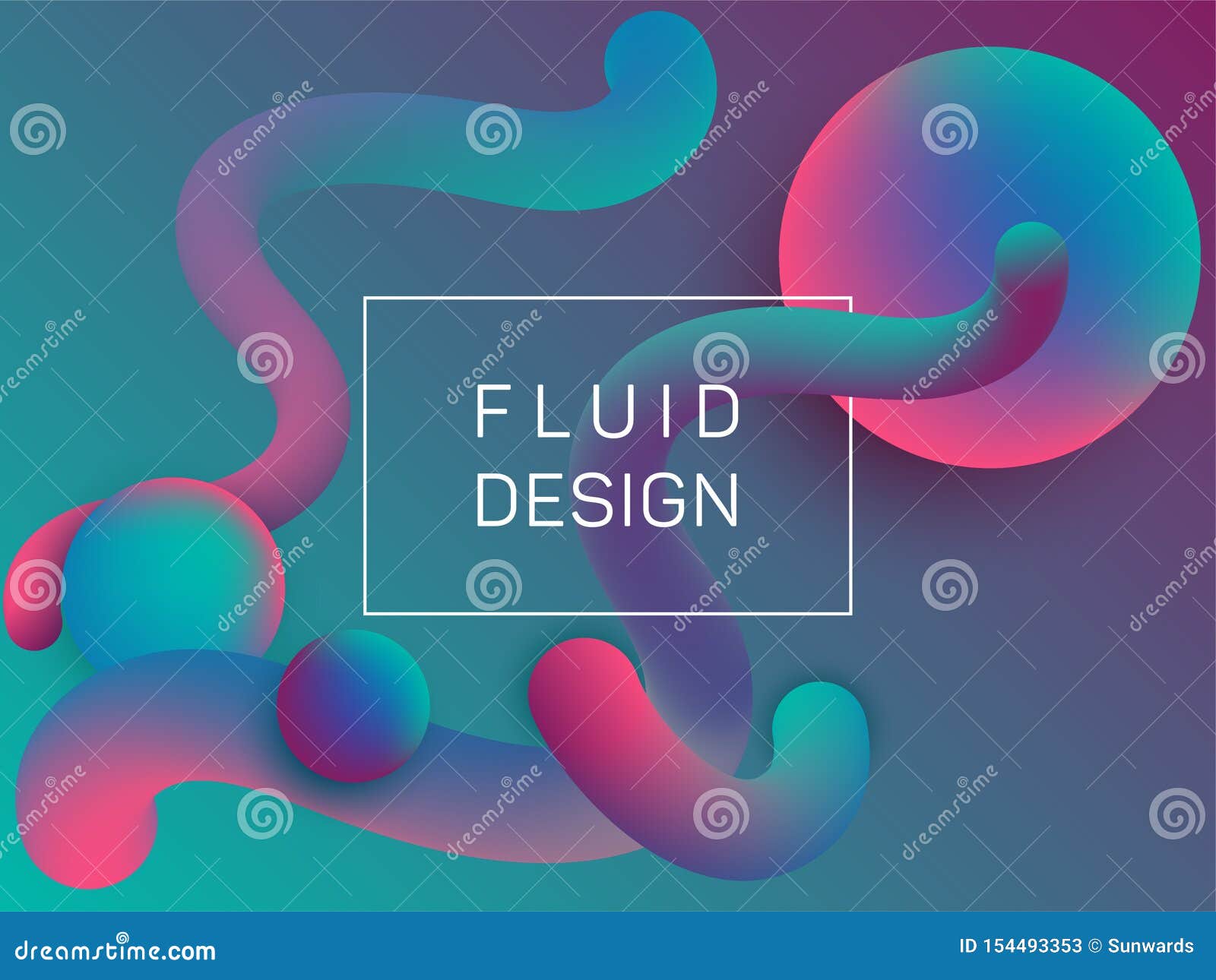 Spherical Gradient Motion Elements Modern Poster Layout. Vector ...
