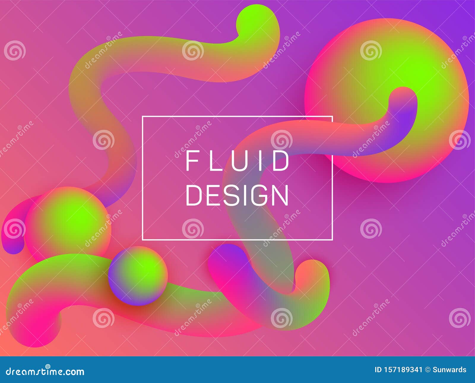 Spherical Gradient Motion Elements Modern Poster Layout. Vector ...