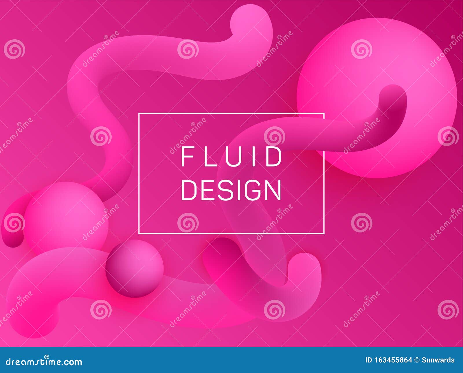 Fluid and Spherical Gradient Shapes Composition. Stock Vector ...