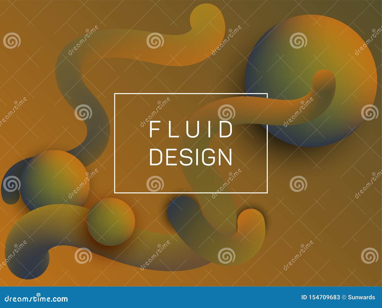 Fluid and Spherical Gradient Shapes Composition. Stock Vector ...