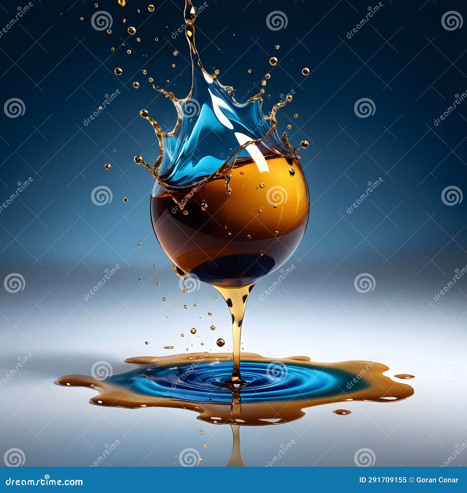 Fluid splash art stock illustration. Illustration of glass - 291709155